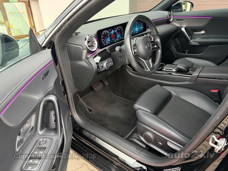 Black Mercedes-Benz CLA-Class 2022 in Voru, with an engine capacity of 1.30 L and mileage of 42 thousand km for 26900 €, photo 6 on AUTOMOTO.COM.LV