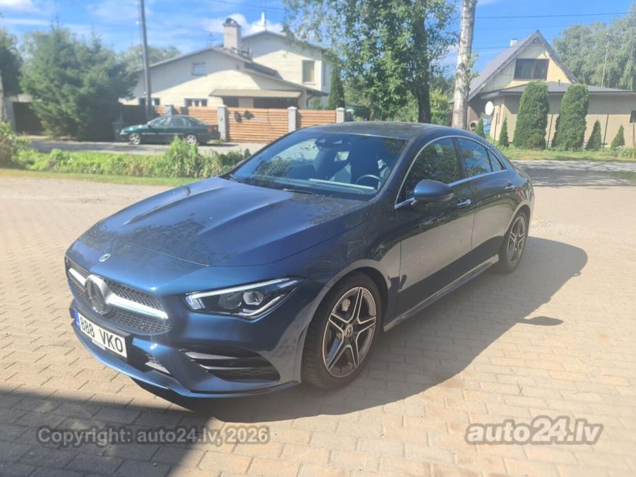 Blue Mercedes-Benz CLA-Class 2021 in Tallinn, with an engine capacity of 1.30 L and mileage of 62 thousand km for 29500 €, photo 1 on AUTOMOTO.COM.LV