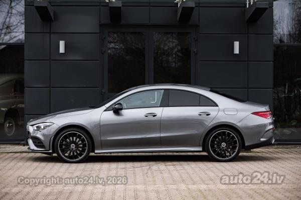 Grey Mercedes-Benz CLA-Class 2022 in Riga, with an engine capacity of 2.00 L and mileage of 75 thousand km for 29990 €, photo 4 on AUTOMOTO.COM.LV