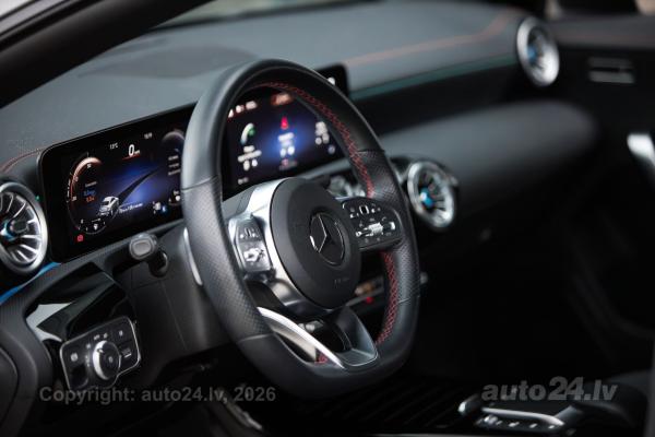 Grey Mercedes-Benz CLA-Class 2022 in Riga, with an engine capacity of 2.00 L and mileage of 75 thousand km for 29990 €, photo 5 on AUTOMOTO.COM.LV