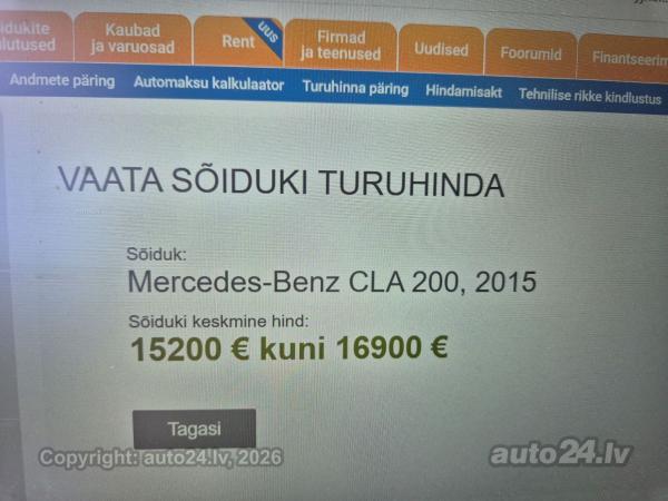 Серый Мерседес ЦЛА-класс 2015 в Таллин, объемом двигателя 2.10 л и пробегом 235 тыс. км за 13950 €, фото 3 на AUTOMOTO.COM.LV