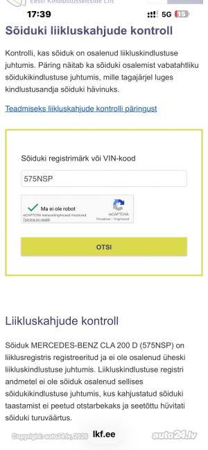 Серый Мерседес ЦЛА-класс 2016 в Таллин, объемом двигателя 2.20 л и пробегом 0 тыс. км за 7450 €, фото 17 на AUTOMOTO.COM.LV