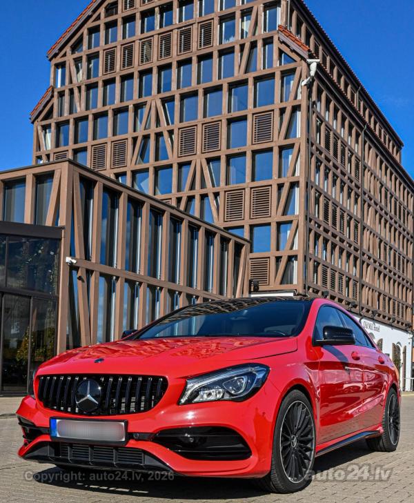 Red Mercedes-Benz CLA-Class 2018 in Riga, with an engine capacity of 1.99 L and mileage of 60 thousand km for 20600 €, photo 1 on AUTOMOTO.COM.LV