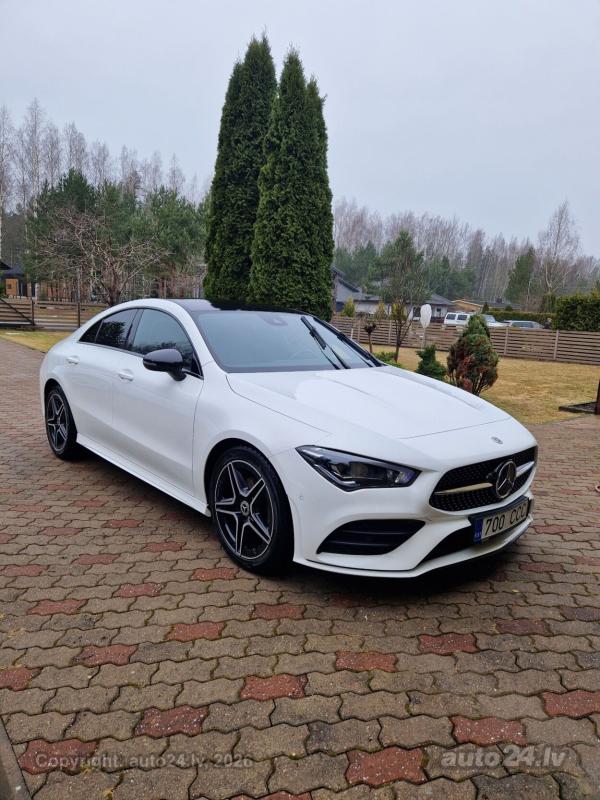 White Mercedes-Benz CLA-Class 2022 in Tallinn, with an engine capacity of 1.30 L and mileage of 78 thousand km for 31900 €, photo 1 on AUTOMOTO.COM.LV
