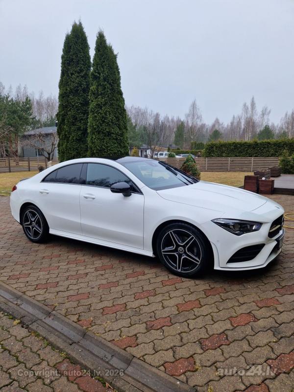 White Mercedes-Benz CLA-Class 2022 in Tallinn, with an engine capacity of 1.30 L and mileage of 78 thousand km for 31900 €, photo 4 on AUTOMOTO.COM.LV