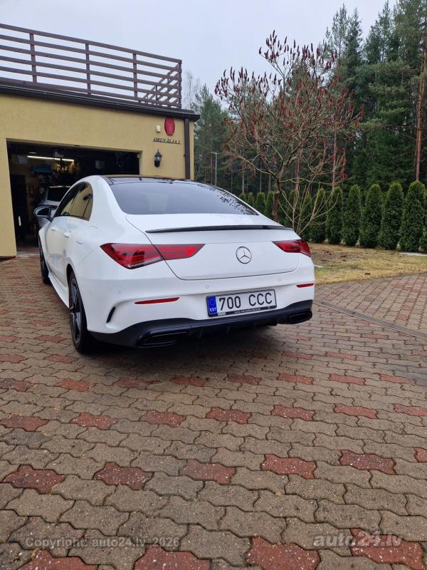White Mercedes-Benz CLA-Class 2022 in Tallinn, with an engine capacity of 1.30 L and mileage of 78 thousand km for 31900 €, photo 6 on AUTOMOTO.COM.LV