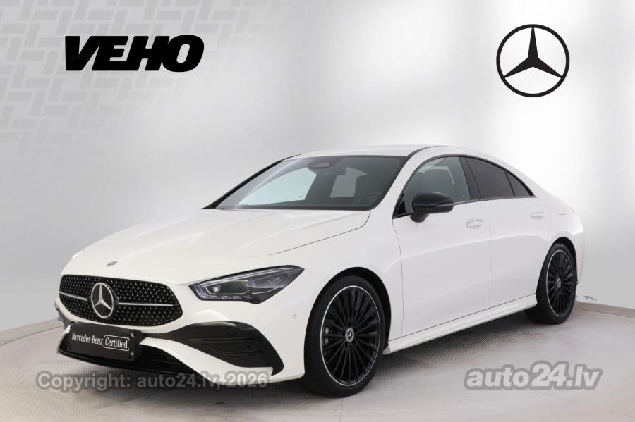 White Mercedes-Benz CLA-Class 2025 in Tallinn, with an engine capacity of 1.30 L and mileage of 23 thousand km for 40900 €, photo 1 on AUTOMOTO.COM.LV