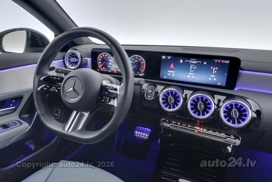 White Mercedes-Benz CLA-Class 2025 in Tallinn, with an engine capacity of 1.30 L and mileage of 23 thousand km for 40900 €, photo 13 on AUTOMOTO.COM.LV
