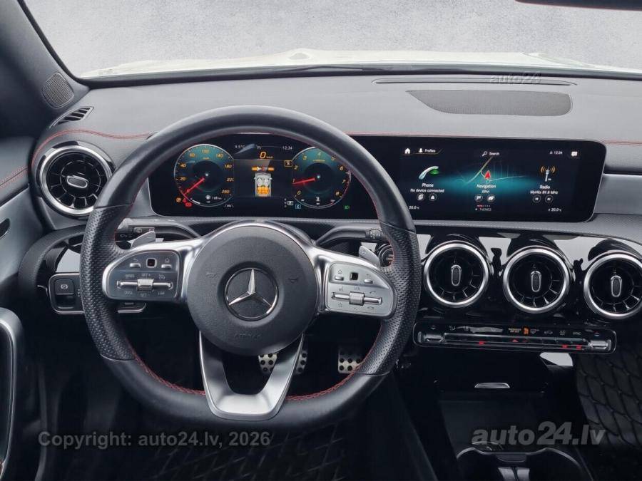 White Mercedes-Benz CLA-Class 2019 in Johvi, with an engine capacity of 1.30 L and mileage of 85 thousand km for 22900 €, photo 8 on AUTOMOTO.COM.LV
