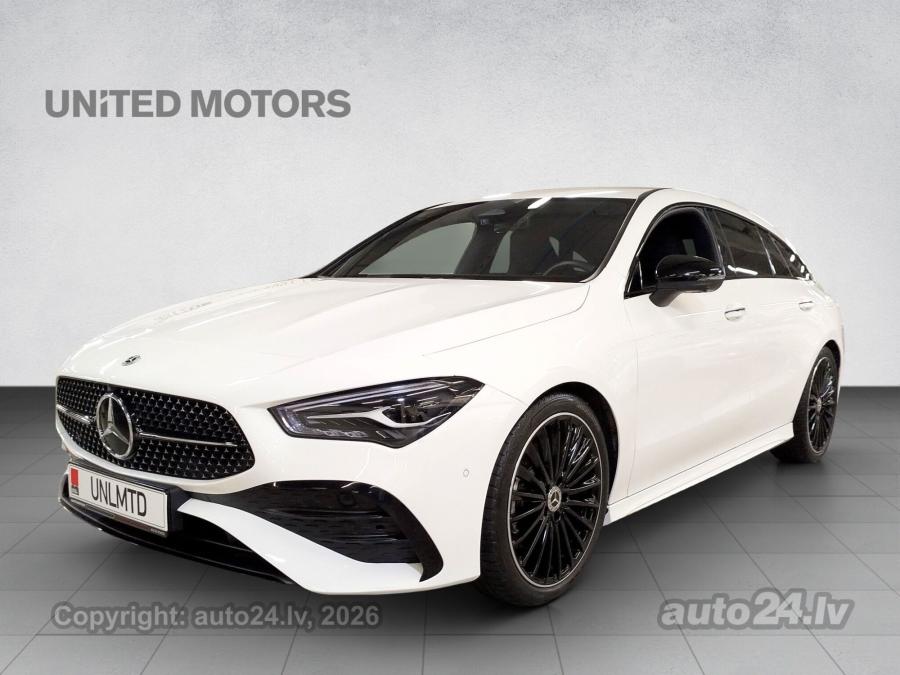 White Mercedes-Benz CLA-Class 2025 in Tallinn, with an engine capacity of 0.00 L and mileage of 26 thousand km for 36990 €, photo 1 on AUTOMOTO.COM.LV