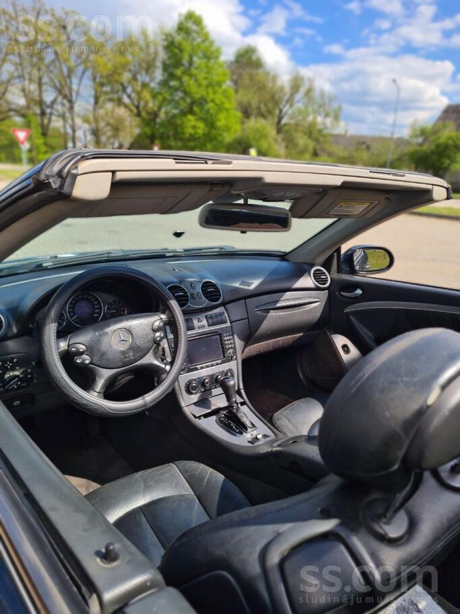 Black Mercedes-Benz CLK 200 2006 in Jekabpils, with an engine capacity of 1.80 L and mileage of 247 thousand km for 3798 €, photo 8 on AUTOMOTO.COM.LV