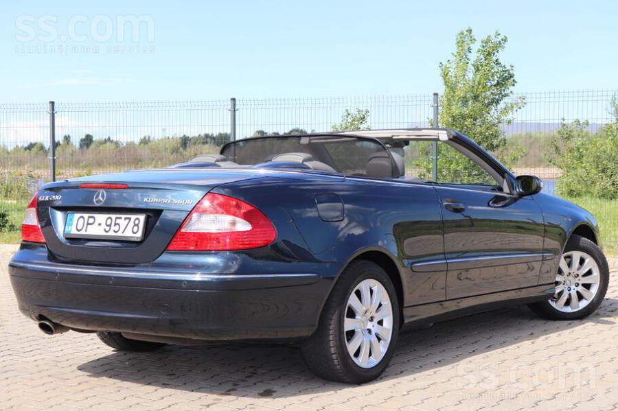 Blue Mercedes-Benz CLK 200 2006 in Riga, with an engine capacity of 1.80 L and mileage of 185 thousand km for 5200 €, photo 9 on AUTOMOTO.COM.LV