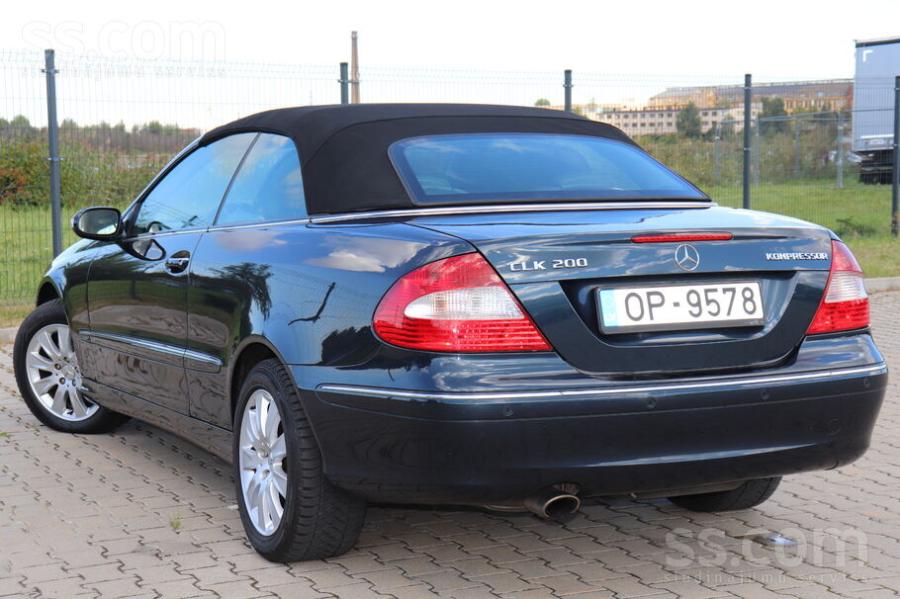 Blue Mercedes-Benz CLK 200 2006 in Riga, with an engine capacity of 1.80 L and mileage of 185 thousand km for 5200 €, photo 13 on AUTOMOTO.COM.LV
