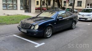 Blue Mercedes-Benz CLK 200 1999 in Riga, with an engine capacity of 2.00 L and mileage of 217 thousand km for 2000 €, photo  on AUTOMOTO.COM.LV