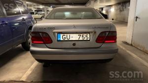 Grey Mercedes-Benz CLK 200 1999 in Riga, with an engine capacity of 2.00 L and mileage of 269 thousand km for 550 €, photo 5 on AUTOMOTO.COM.LV
