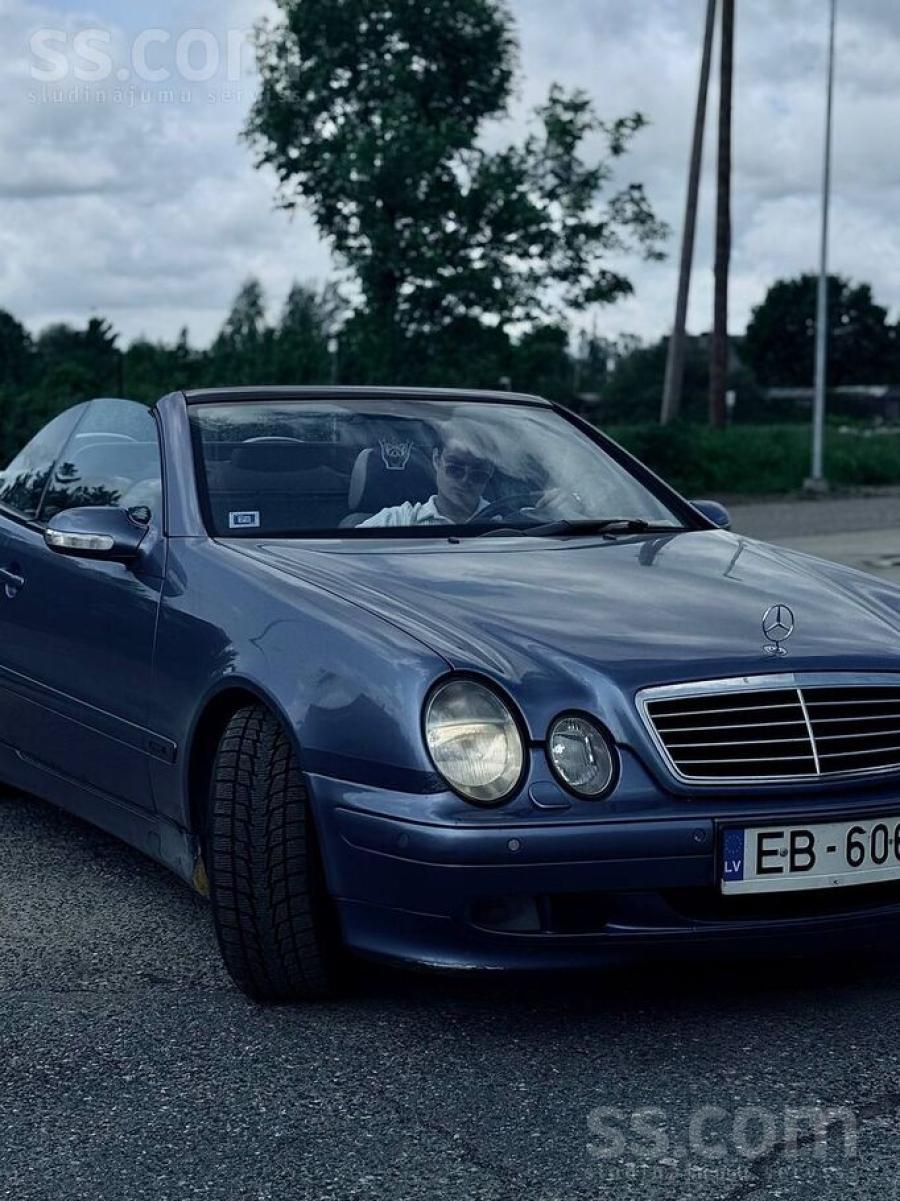 Violet Mercedes-Benz CLK 200 2001 in Riga, with an engine capacity of 2.00 L and mileage of 340 thousand km for 2300 €, photo 2 on AUTOMOTO.COM.LV