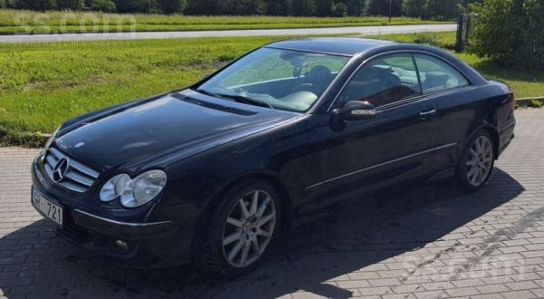 Black Mercedes-Benz CLK 220 2006 in Riga, with an engine capacity of 2.20 L and mileage of 271 thousand km for 2500 €, photo 1 on AUTOMOTO.COM.LV