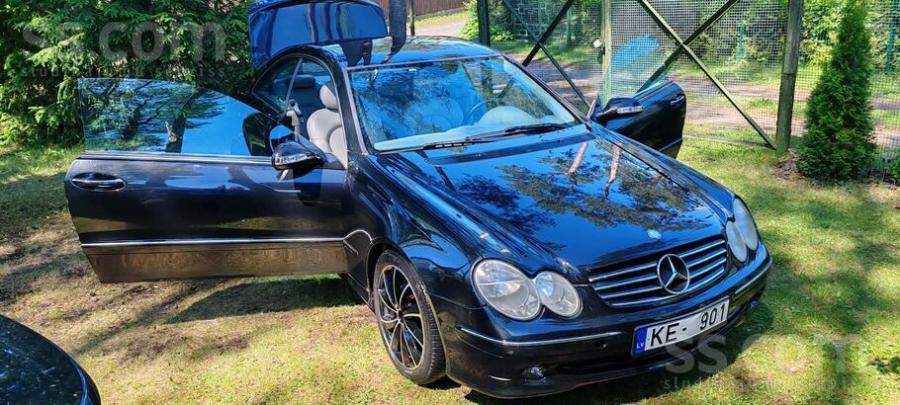 Черный Мерседес ЦЛК 270 2003 в Рига, объемом двигателя 2.70 л и пробегом 356 тыс. км за 3200 €, фото 1 на AUTOMOTO.COM.LV