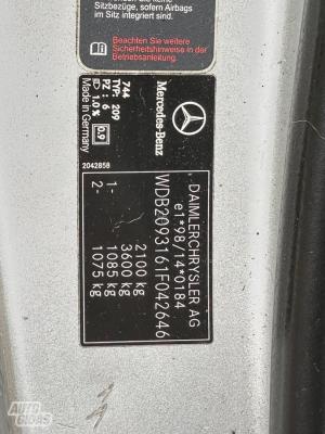 Pelēks Mercedes-Benz clk-270 2003 Utena, ar dzinēja tilpumu 2.70 L un nobraukumu 356 tūkst. km par 2200 €, foto 21 vietnē AUTOMOTO.COM.LV