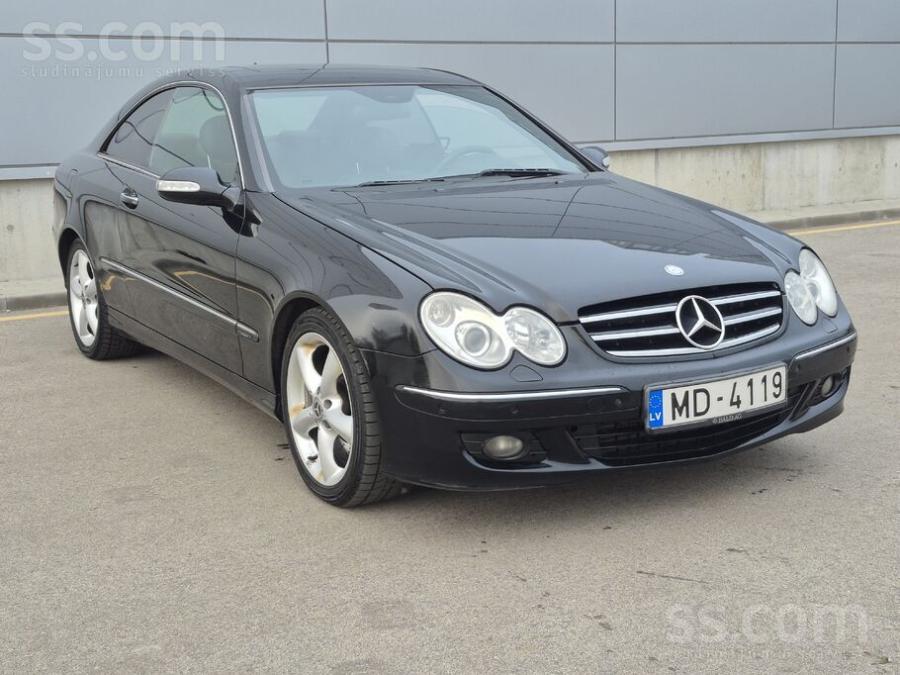 Black Mercedes-Benz CLK 320 2008 in Riga, with an engine capacity of 3.00 L and mileage of 0 thousand km for 4990 €, photo 2 on AUTOMOTO.COM.LV