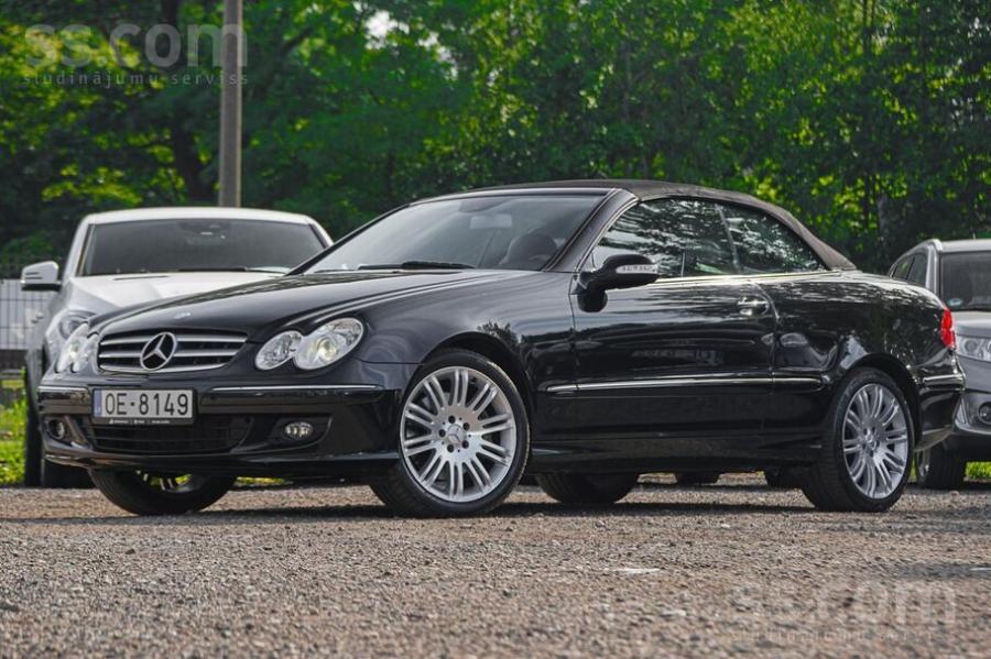 Black Mercedes-Benz clk-350 2007 in Riga, with an engine capacity of 3.50 L and mileage of 156 thousand km for 10990 €, photo 1 on AUTOMOTO.COM.LV