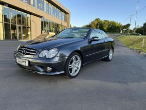 Grey Mercedes-Benz clk-55-amg 2008 in Vilnius, with an engine capacity of 5.50 L and mileage of 185 thousand km for 15000 €, photo  on AUTOMOTO.COM.LV