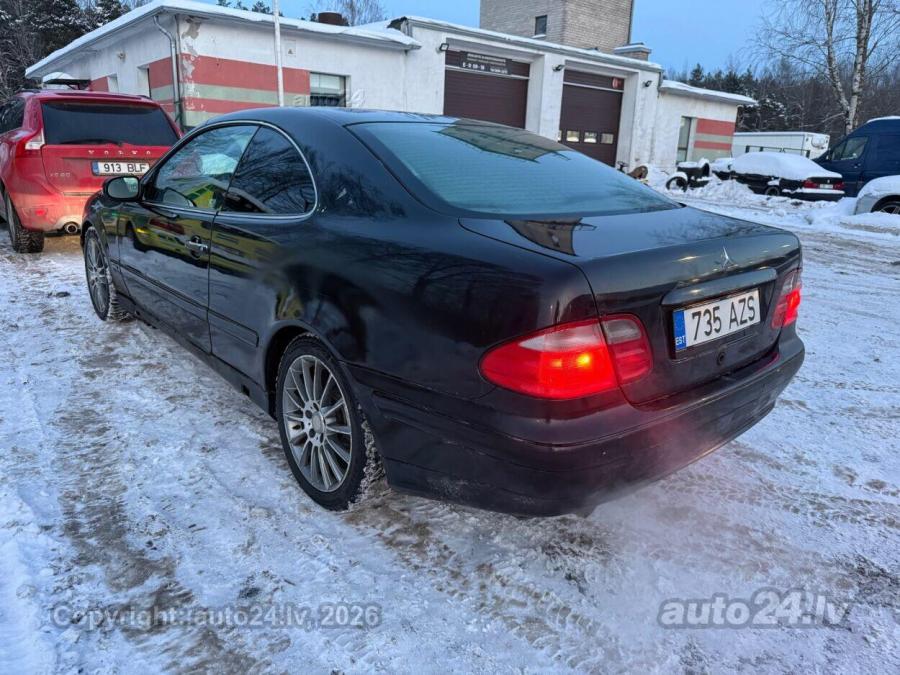 Black Mercedes-Benz CLK-Class 2000 in Tallinn, with an engine capacity of 2.30 L and mileage of 0 thousand km for 1900 €, photo 4 on AUTOMOTO.COM.LV