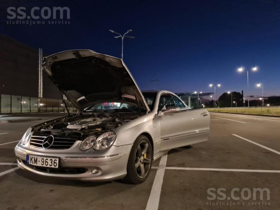 Pelēks Mercedes-Benz CLK-Class 2002 Rīga, ar dzinēja tilpumu 3.20 L un nobraukumu 300 tūkst. km par 5500 €, foto 2 vietnē AUTOMOTO.COM.LV