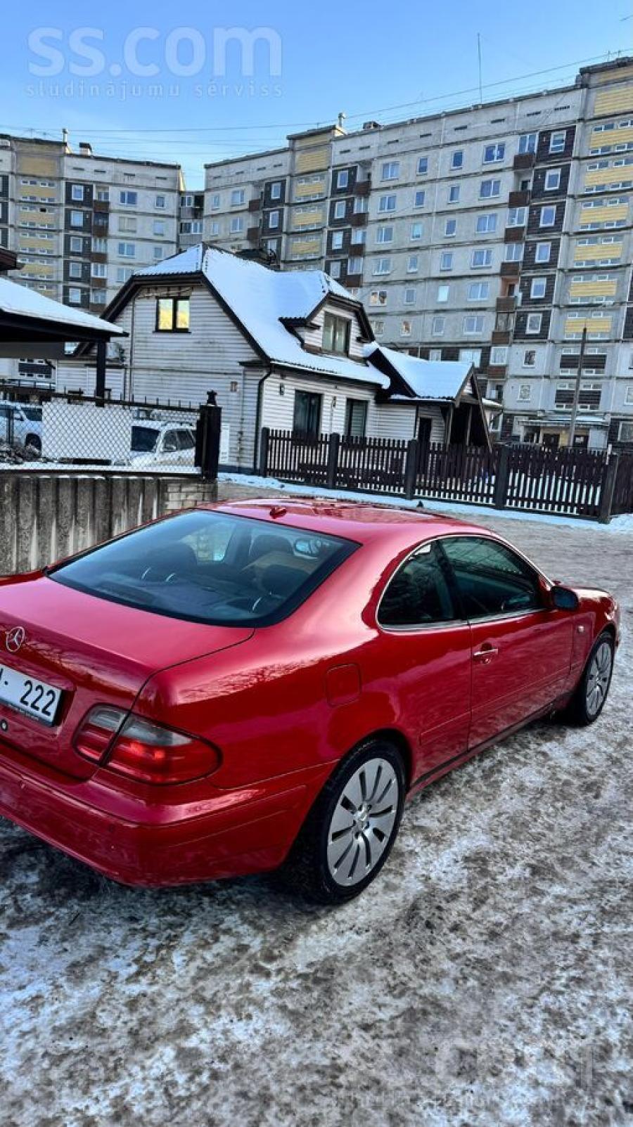 Red Mercedes-Benz CLK-Class 1999 in Riga, with an engine capacity of 3.20 L and mileage of 170 thousand km for 3450 €, photo 1 on AUTOMOTO.COM.LV