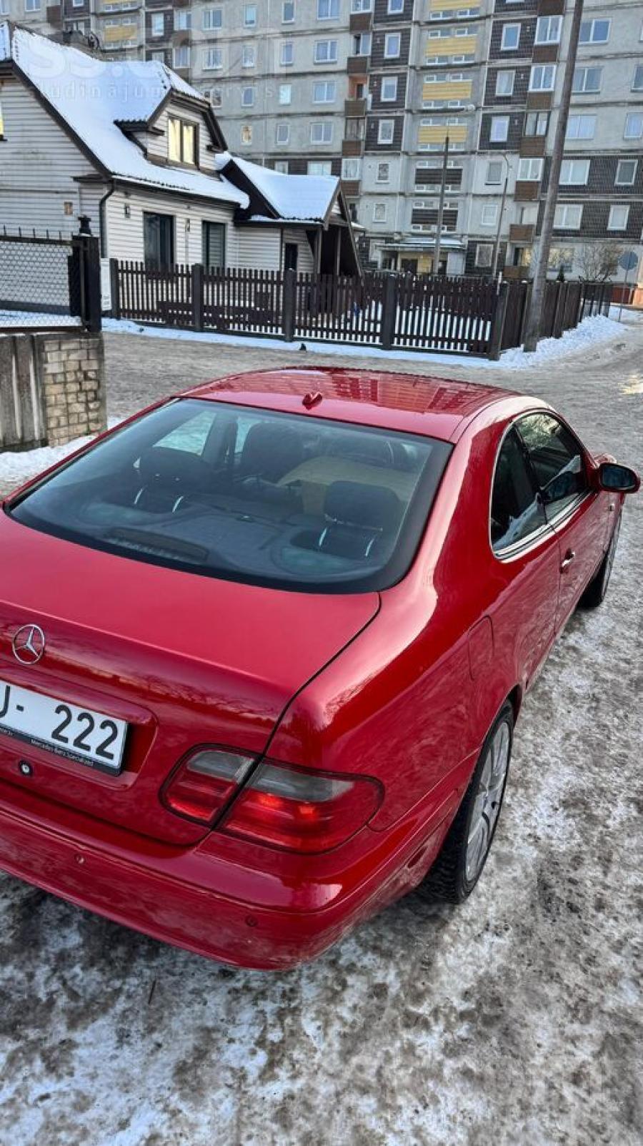 Red Mercedes-Benz CLK-Class 1999 in Riga, with an engine capacity of 3.20 L and mileage of 170 thousand km for 3450 €, photo 8 on AUTOMOTO.COM.LV