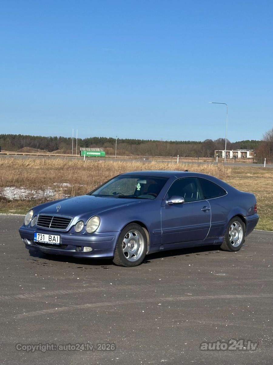 Violet Mercedes-Benz CLK-Class 2000 in Tallinn, with an engine capacity of 3.20 L and mileage of 302 thousand km for 1500 €, photo 1 on AUTOMOTO.COM.LV