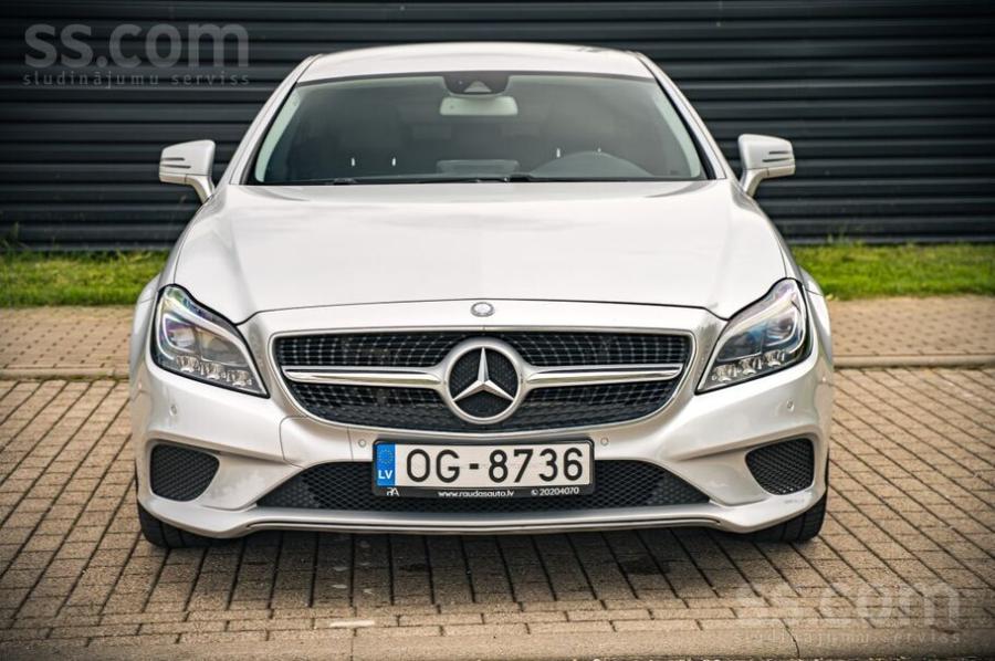 Grey Mercedes-Benz CLS 250 2015 in Riga, with an engine capacity of 2.20 L and mileage of 277 thousand km for 13990 €, photo 3 on AUTOMOTO.COM.LV