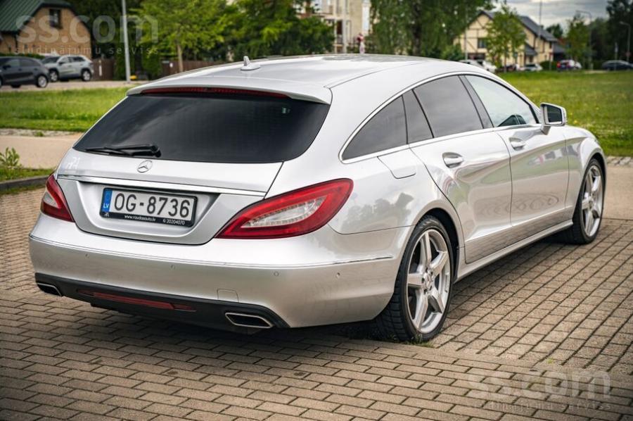 Grey Mercedes-Benz CLS 250 2015 in Riga, with an engine capacity of 2.20 L and mileage of 277 thousand km for 13990 €, photo 5 on AUTOMOTO.COM.LV