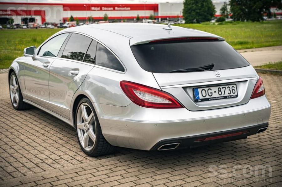 Grey Mercedes-Benz CLS 250 2015 in Riga, with an engine capacity of 2.20 L and mileage of 277 thousand km for 13990 €, photo 7 on AUTOMOTO.COM.LV