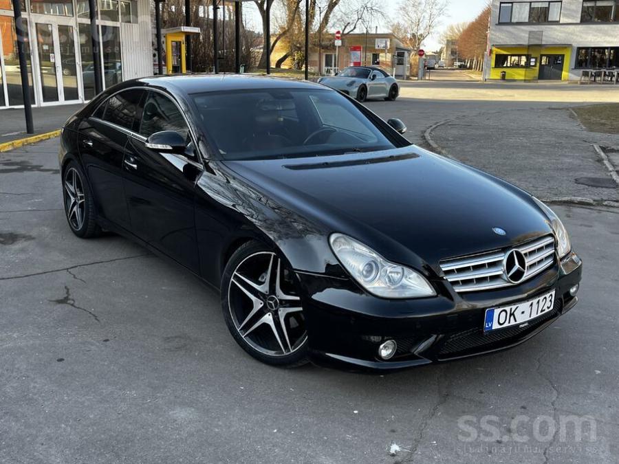 Black Mercedes-Benz CLS 320 2006 in Liepaja, with an engine capacity of 3.20 L and mileage of 352 thousand km for 7000 €, photo 1 on AUTOMOTO.COM.LV