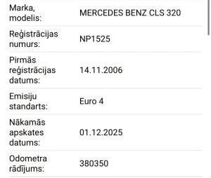 Черный Мерседес ЦЛС 320 2006 в Рига, объемом двигателя 3.00 л и пробегом 380 тыс. км за 5390 €, фото 27 на AUTOMOTO.COM.LV