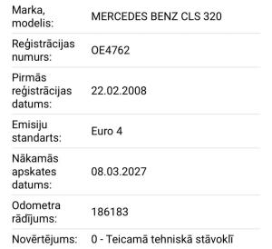Черный Мерседес ЦЛС 320 2008 в Рига, объемом двигателя 3.00 л и пробегом 187 тыс. км за 4990 €, фото 29 на AUTOMOTO.COM.LV