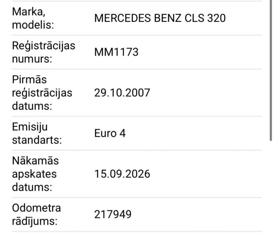 Черный Мерседес ЦЛС 320 2007 в Рига, объемом двигателя 3.00 л и пробегом 219 тыс. км за 4990 €, фото 27 на AUTOMOTO.COM.LV