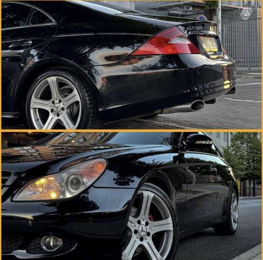 Black Mercedes-Benz CLS 320 2008 in Kaunas, with an engine capacity of 2.99 L and mileage of 350 thousand km for 6000 €, photo 16 on AUTOMOTO.COM.LV