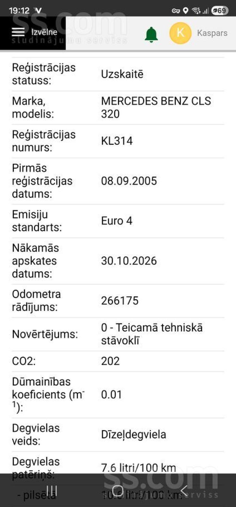 Mercedes-Benz CLS 320 2005 Jūrmala, ar dzinēja tilpumu 3.00 L un nobraukumu 270 tūkst. km par 6650 €, foto 15 vietnē AUTOMOTO.COM.LV