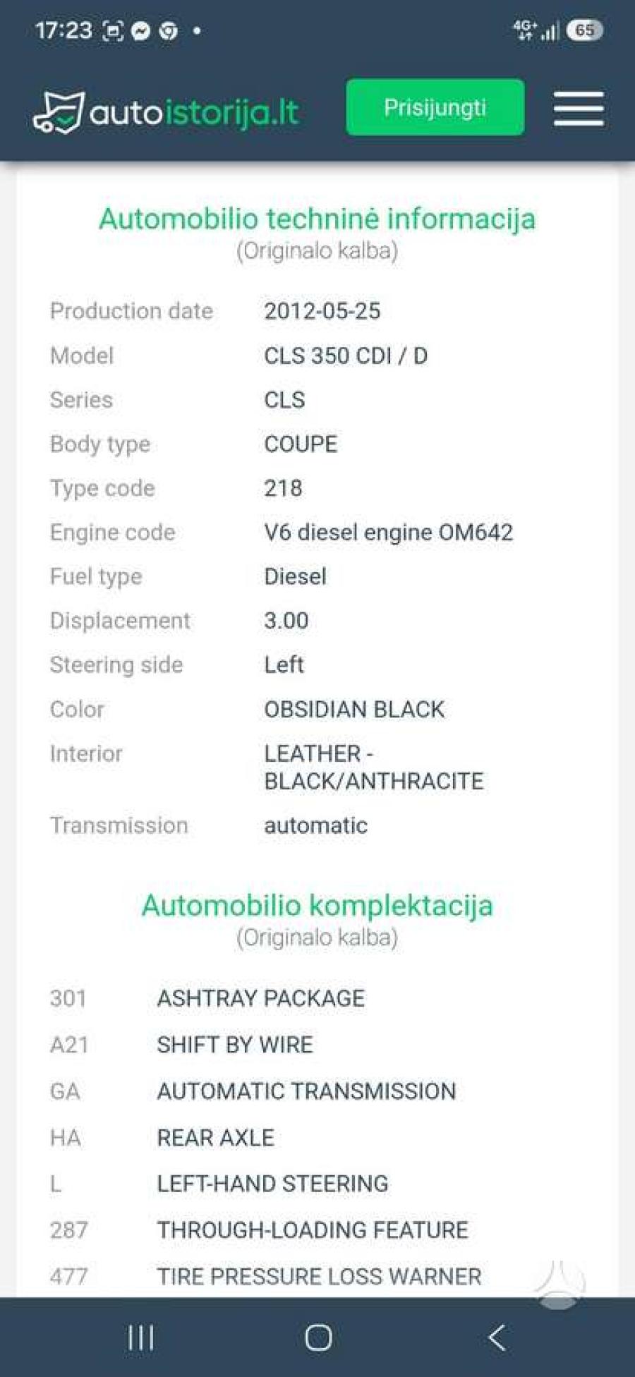 Melns Mercedes-Benz CLS 350 2012 Prienai, ar dzinēja tilpumu 2.99 L un nobraukumu 299 tūkst. km par 10700 €, foto 34 vietnē AUTOMOTO.COM.LV