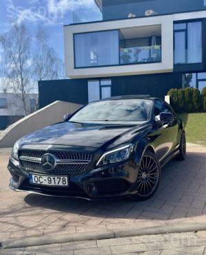 Black Mercedes-Benz CLS 350 2015 in Riga, with an engine capacity of 3.50 L and mileage of 254 thousand km for 24750 €, photo 1 on AUTOMOTO.COM.LV