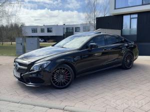 Black Mercedes-Benz CLS 350 2015 in Riga, with an engine capacity of 3.50 L and mileage of 254 thousand km for 24750 €, photo 2 on AUTOMOTO.COM.LV
