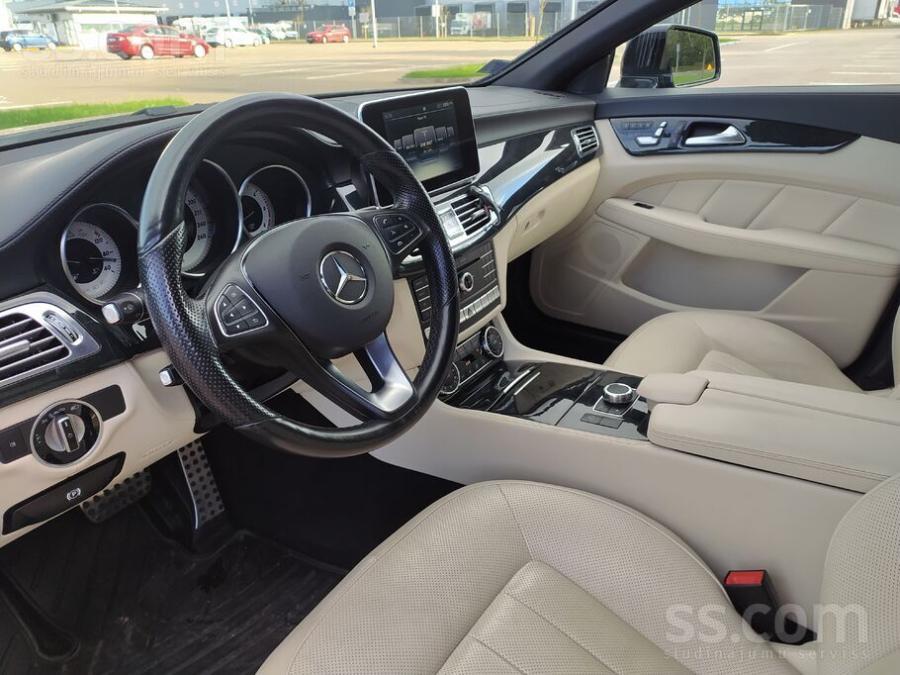 Black Mercedes-Benz CLS 350 2015 in Riga, with an engine capacity of 3.00 L and mileage of 147 thousand km for 19000 €, photo 10 on AUTOMOTO.COM.LV
