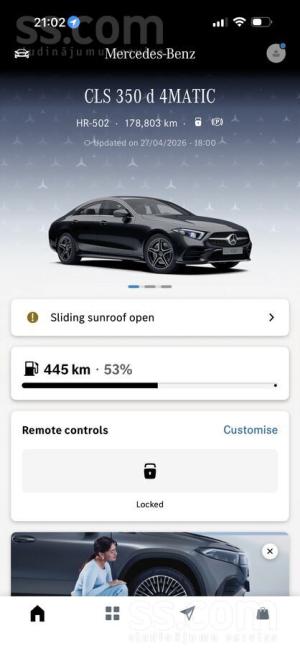 Black Mercedes-Benz CLS 350 2018 in Riga, with an engine capacity of 3.00 L and mileage of 178 thousand km for 28900 €, photo 12 on AUTOMOTO.COM.LV