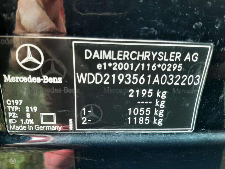 Черный Мерседес ЦЛС 350 2005 в Каунас, объемом двигателя 3.50 л и пробегом 246 тыс. км за 3000 €, фото 13 на AUTOMOTO.COM.LV