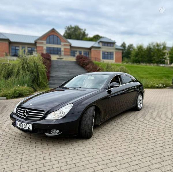 Black Mercedes-Benz CLS 350 2006 in Vilnius, with an engine capacity of 3.50 L and mileage of 463 thousand km for 4400 €, photo 1 on AUTOMOTO.COM.LV