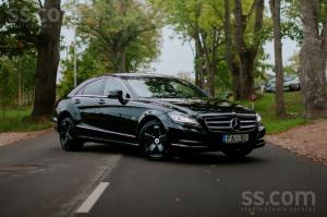 Black Mercedes-Benz CLS 350 2012 in Gulbene, with an engine capacity of 3.00 L and mileage of 276 thousand km for 14100 €, photo 1 on AUTOMOTO.COM.LV