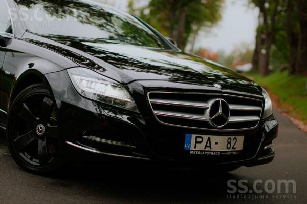 Black Mercedes-Benz CLS 350 2012 in Gulbene, with an engine capacity of 3.00 L and mileage of 276 thousand km for 14100 €, photo 6 on AUTOMOTO.COM.LV