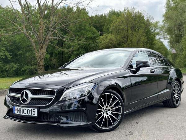 Black Mercedes-Benz CLS 350 2014 in Kaunas, with an engine capacity of 3.00 L and mileage of 95 thousand km for 23900 €, photo 1 on AUTOMOTO.COM.LV